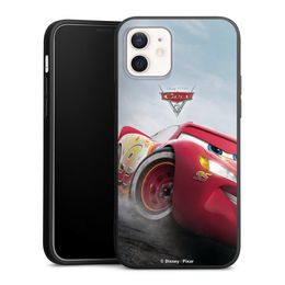 DeinDesign iPhone 12 Handy Premium Silikon H&uuml;lle Handyh&uuml;lle schwarz Case Lightning Mcqueen 95 Official Licensed Product Cars Silikon Premium Case