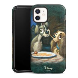DeinDesign iPhone 12 mini Handy Panzer Handyh&uuml;lle robuste Outdoor H&uuml;lle Schutzh&uuml;lle gl&auml;nzend Official Licensed Product Disney Lady And The Tramp Tough Case
