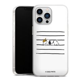 DeinDesign iPhone 13 Pro Handy Silikon H&uuml;lle Case transparent Handyh&uuml;lle Snoopy Dog Peanuts Silikon Case