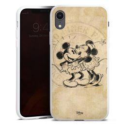 DeinDesign iPhone Xr Handy Silikon H&uuml;lle Case wei&szlig; Handyh&uuml;lle Minnie Mouse Vintage Mickey Mouse Silikon Case