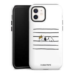 DeinDesign iPhone 12 mini Handy Panzer Handyh&uuml;lle robuste Outdoor H&uuml;lle Schutzh&uuml;lle gl&auml;nzend Snoopy Dog Peanuts Tough Case