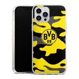 DeinDesign iPhone 13 Pro Max Handy Silikon H&uuml;lle Case transparent Handyh&uuml;lle Borussia Dortmund Merchandise Bvb Silikon Case