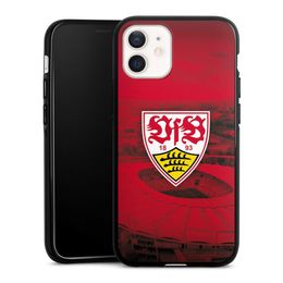 DeinDesign iPhone 12 mini Handy Silikon H&uuml;lle Case schwarz Handyh&uuml;lle Vfb Stuttgart Official Licensed Product Stadium