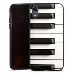 DeinDesign iPhone Xr Handy Silikon H&uuml;lle Case schwarz Handyh&uuml;lle Klavier Music Piano