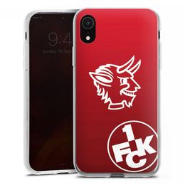 DeinDesign iPhone Xr Handy Silikon H&uuml;lle Case transparent Handyh&uuml;lle Devil Official Licensed Product 1. Fc Kaiserslautern Silikon Case