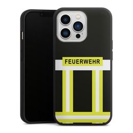 DeinDesign iPhone 13 Pro Handy Premium Silikon H&uuml;lle Handyh&uuml;lle schwarz Case Fire Fighters Job Fire Fighter Silikon Premium Case