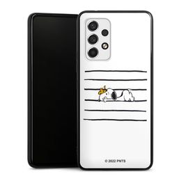 DeinDesign Galaxy A53 5G Handy Silikon H&uuml;lle Case schwarz Handyh&uuml;lle Snoopy Dog Peanuts
