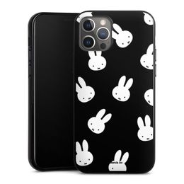 DeinDesign iPhone 12 Pro Handy Silikon H&uuml;lle Case schwarz Handyh&uuml;lle Muster Miffy Transparent