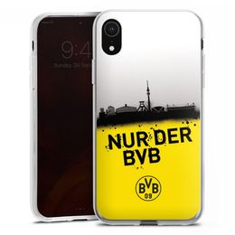 DeinDesign iPhone Xr Handy Silikon H&uuml;lle Case transparent Handyh&uuml;lle Borussia Dortmund Statement Bvb Silikon Case