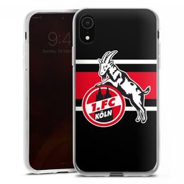 DeinDesign iPhone Xr Handy Silikon H&uuml;lle Case transparent Handyh&uuml;lle Official Licensed Product 1. Fc K&ouml;ln Logo Silikon Case