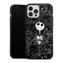 DeinDesign iPhone 13 Pro Max Handy Silikon H&uuml;lle Case schwarz Handyh&uuml;lle Disney Nightmare Before Christmas Halloween