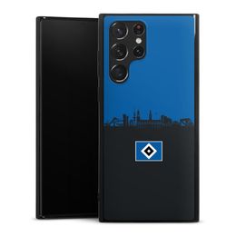 DeinDesign Galaxy S22 Ultra Handy Silikon H&uuml;lle Case schwarz Handyh&uuml;lle Hsv Skyline Hamburg