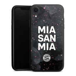 DeinDesign iPhone Xr Handy Premium Silikon H&uuml;lle Handyh&uuml;lle schwarz Case Mia San Mia Girl Style Fc Bayern M&uuml;nchen Silikon Premium Case