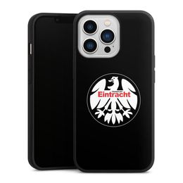 DeinDesign iPhone 13 Pro Handy Premium Silikon H&uuml;lle Handyh&uuml;lle schwarz Case Eintracht Frankfurt Sge Official Licensed Product Silikon Premium Case