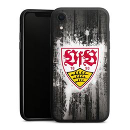 DeinDesign iPhone Xr Handy Premium Silikon H&uuml;lle Handyh&uuml;lle schwarz Case Official Licensed Product Vfb Stuttgart Bundesliga Silikon Premium Case