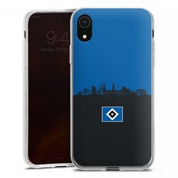 DeinDesign iPhone Xr Handy Silikon H&uuml;lle Case transparent Handyh&uuml;lle Hsv Skyline Hamburg Silikon Case