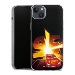 DeinDesign iPhone 14 Plus Handy Silikon H&uuml;lle Case transparent Handyh&uuml;lle Official Licensed Product Cars Lightning Mcqueen 95 Silikon Case