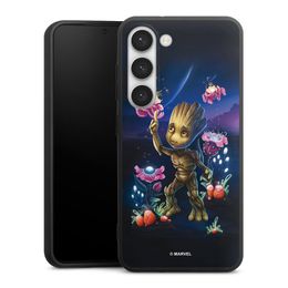 DeinDesign Galaxy S23 Handy Premium Silikon H&uuml;lle Handyh&uuml;lle schwarz Case Baby Groot Marvel Guardians Of The Galaxy Silikon Premium Case