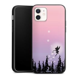 DeinDesign iPhone 12 Handy Premium Silikon H&uuml;lle Handyh&uuml;lle schwarz Case Tinkerbells Official Licensed Product Disney Silikon Premium Case