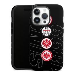 DeinDesign iPhone 14 Pro Handy Panzer Handyh&uuml;lle robuste Outdoor H&uuml;lle Schutzh&uuml;lle matt Eagle Logo Eintracht Frankfurt Tough Case