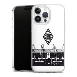 DeinDesign iPhone 14 Pro Max Handy Silikon H&uuml;lle Case transparent Handyh&uuml;lle Stadium Die Fohlen Borussia M&ouml;nchengladbach Silikon Case