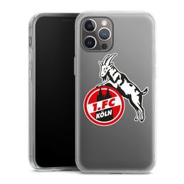 DeinDesign iPhone 12 Pro Max Handy Silikon H&uuml;lle Case transparent Handyh&uuml;lle Transparent Logo 1. Fc K&ouml;ln Silikon Case