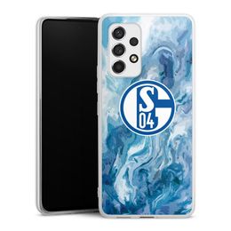 DeinDesign Galaxy A53 5G Handy Silikon H&uuml;lle Case transparent Handyh&uuml;lle Fc Schalke 04 Logo Merchandise Silikon Case