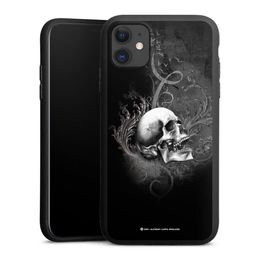 DeinDesign iPhone 11 Handy Premium Silikon H&uuml;lle Handyh&uuml;lle schwarz Case Skulls Skull Gothic Silikon Premium Case