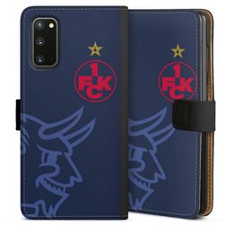 DeinDesign Galaxy S20 Handy Klapph&uuml;lle Handyh&uuml;lle aus Kunst Leder schwarz Flip Case Logo 1. Fc Kaiserslautern 1. Fck Sideflip mit Lasche
