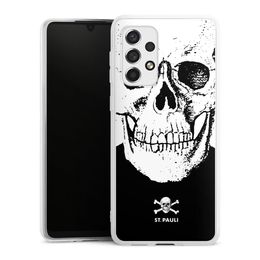 DeinDesign Galaxy A33 5G Handy Silikon H&uuml;lle Case transparent Handyh&uuml;lle Totenkopf Official Licensed Product Fc St. Pauli Silikon Case