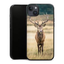DeinDesign iPhone 14 Plus Handy Silikon H&uuml;lle Case schwarz Handyh&uuml;lle Forrest Deer Meadow