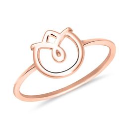 lanii Silberring Ring Blüte für Damen von aus Sterlingsilber, rosé, rosa, 50