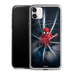 DeinDesign iPhone 11 Handy Slim Case Silikon Handyh&uuml;lle transparent H&uuml;lle extra d&uuml;nn Marvel Spiderman Kinofilm Silikon Slim Case