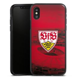 DeinDesign iPhone X Handy Silikon H&uuml;lle Case schwarz Handyh&uuml;lle Vfb Stuttgart Official Licensed Product Stadium