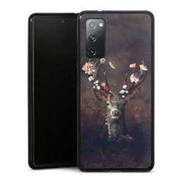 DeinDesign Galaxy S20 FE 5G Handy Silikon H&uuml;lle Case schwarz Handyh&uuml;lle Rehe Reindeer Flowers