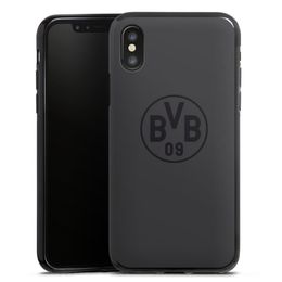 DeinDesign iPhone X Handy Silikon H&uuml;lle Case schwarz Handyh&uuml;lle Bvb Borussia Dortmund Logo