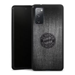 DeinDesign Galaxy S20 FE 5G Handy Silikon H&uuml;lle Case schwarz Handyh&uuml;lle Fcb Metallic Look Fc Bayern M&uuml;nchen