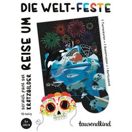 Kratzbilder REISE UM DIE WELT - FESTE 10-teilig