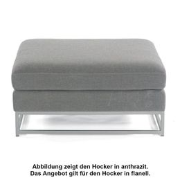 SonnenPartner - Lounge-Hocker Unique Aluminium mit Kissen flanell Loungesessel Sunbrella