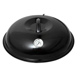 Paella World - Backhaube für Paella-Grill Gusseisenplatte ø 42 cm Stahl mit Thermometer