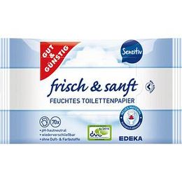 GUT&GÜNSTIG GUT&GÜNSTIG Feuchtes Toilettenpapier frisch & sanft 1-lagig, 140 Tücher