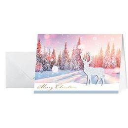 10 Sigel Weihnachtskarten Snow Deer DIN A6