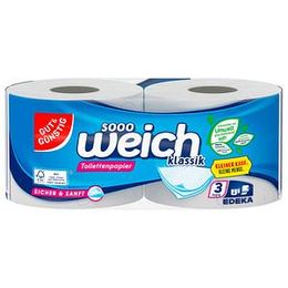 GUT&GÜNSTIG GUT&GÜNSTIG Toilettenpapier weich klassik 3-lagig, 2 Rollen