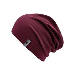 Chillouts Beanie Acapulco Hat lässiger Long-Beanie-Look, Baumwoll-Elasthan-Mix, rot