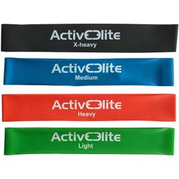 Activeelite Gymnastikband 4 verschiedene Fitnessbänder Trainingsbänder Gymnastikbänder Übungsbänder in einem Set (Leicht