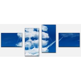 wandmotiv24 Mehrteilige Bilder Segelboot in Form eines Sees von Wolken