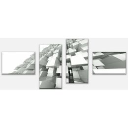 wandmotiv24 Mehrteilige Bilder 3D-Hintergrund mit quadratischen Strukturen