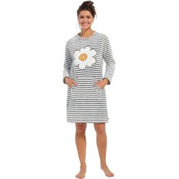 Rebelle Nachthemd Damen Hauskleid Nachthemd (1-tlg) Kuschelige Qualität
