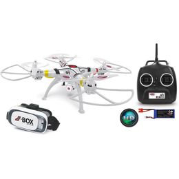 Jamara RC-Quadrocopter Payload GPS VR Drone Altitude HD (Set, Komplettset), mit Kamera, weiß