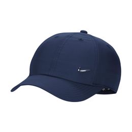 Nike Dri-FIT Club unstrukturierte Metall-Swoosh-Cap für Kinder - Blau